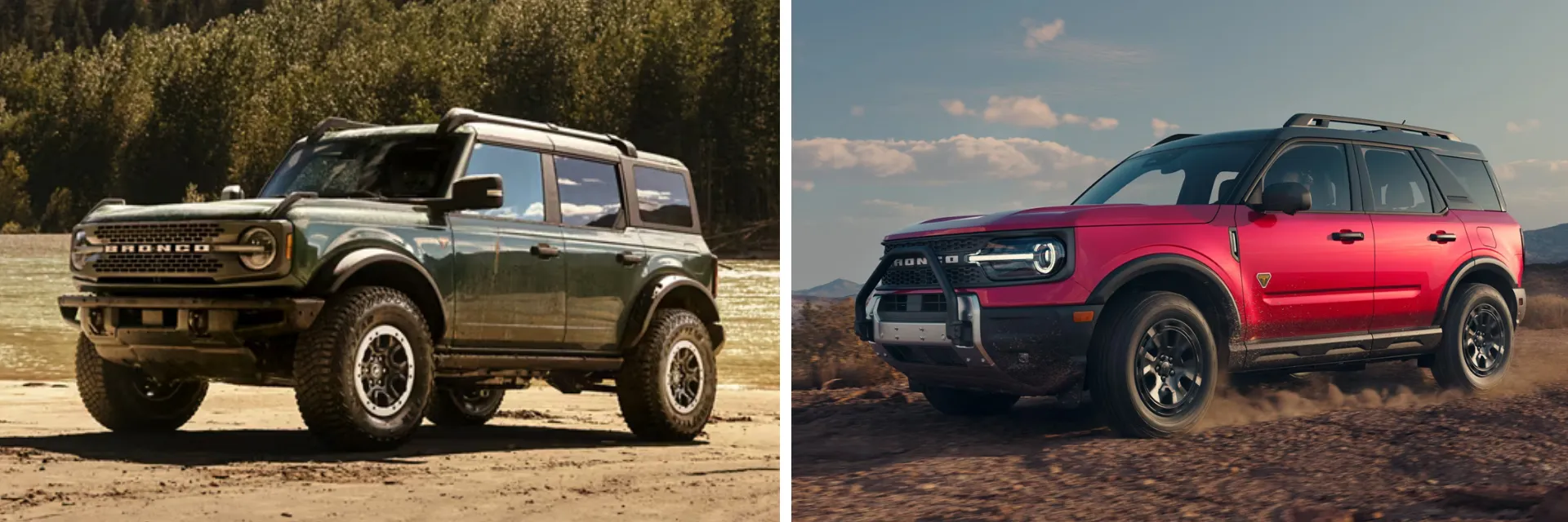 The 2025 Ford Bronco vs 2025 Ford Bronco Sport - Cloninger Ford of Hickory